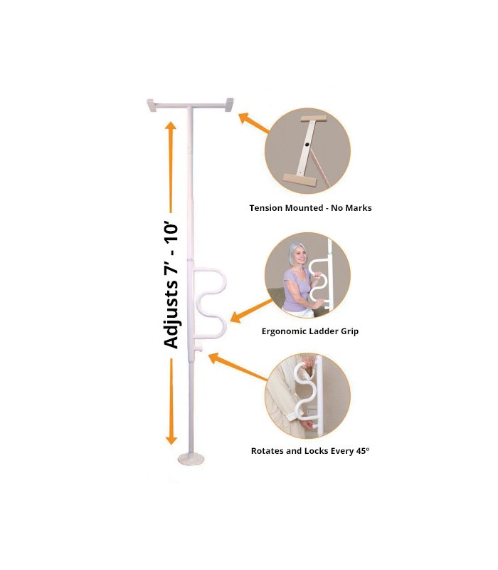 Vertical Grab Bar Floor To Ceiling | Shelly Lighting